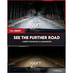 Torchbeam D1S HID Headlight Bulbs, 6000K Cool White, 150% Lighting Distance, Xenon Replacement Bulb, IP67 Design with Metal Stents Base, Pack of 2