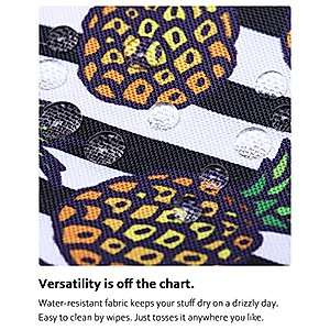 HotStyle TRENDYMAX Backpack for School Girls & Boys, Durable and Cute Bookbag with 7 Roomy Pockets, Pineapple&Stripe