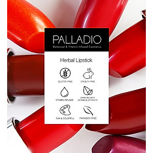 Palladio Herbal Matte Lipstick, Creamy and Full Coverage Long Lasting Matte Lipstick, Regal Café