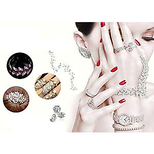 Onwon 1440 Pieces SS16 / 4mm Clear Crystal Flat Back Brilliant Round Rhinestones Glass Stones Glitter Gems Transparent Faux Diamond (Clear)