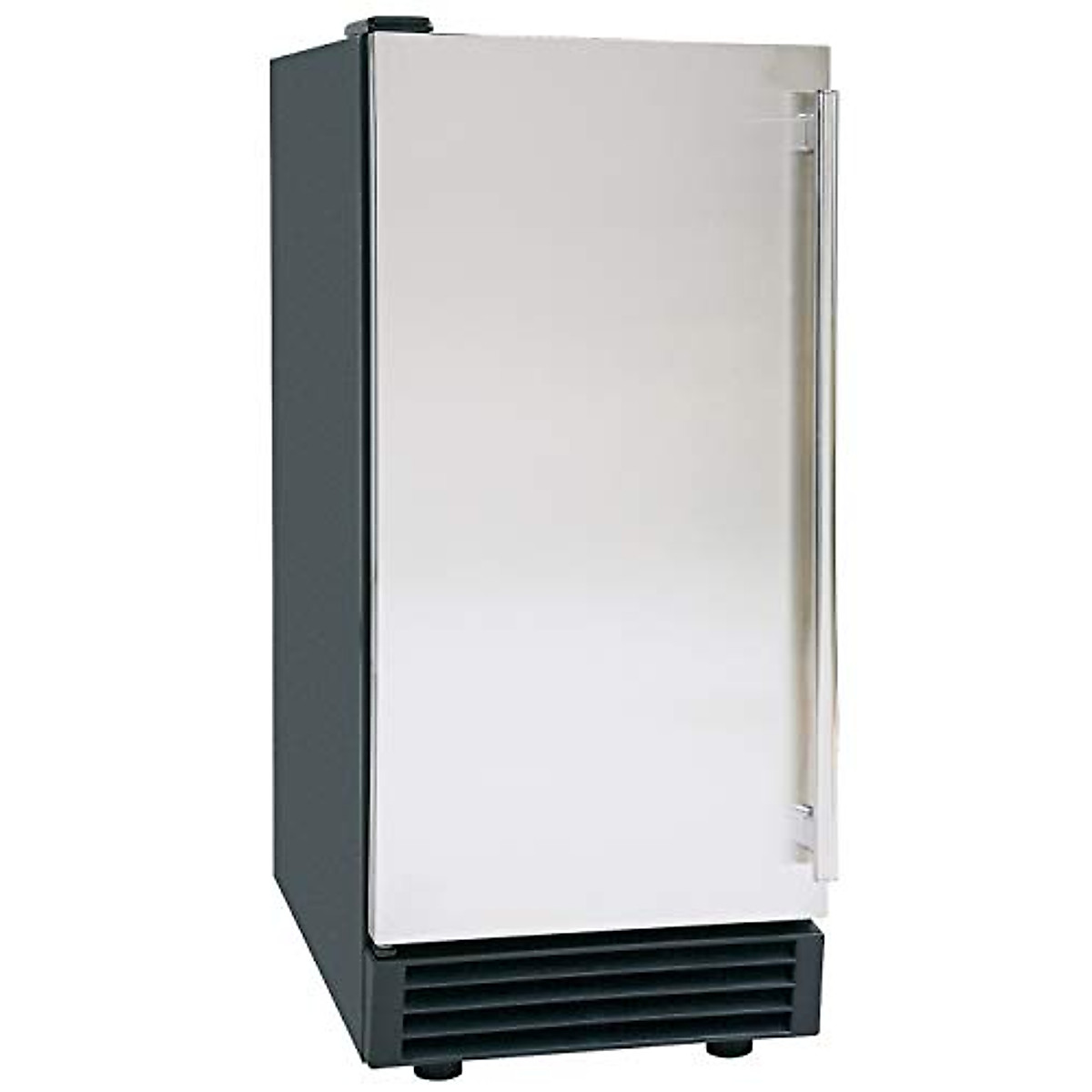 DUURA DI50P 65Lb Premium Clear Ice Cube Maker Machine with Drain Pump Blue LED and Energy Star Built-In Undercounter or Freestanding Household Residential or Commercial Use, 15 Inch Wide, Silver