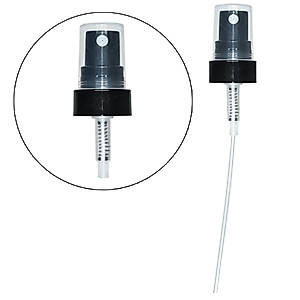 GlassBottleOutlet (Pack of 24) 4 oz. Amber Boston Round with Black Fine-Mist Sprayer