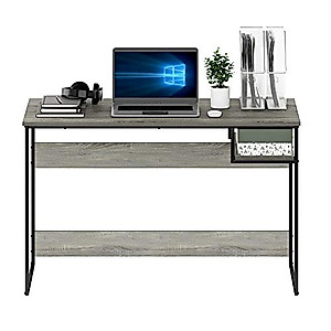 FURINNO Moretti Lifestyle Study Desk, 45 Inches, French Oak Grey