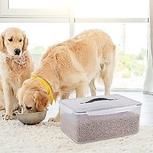 Ortodayes 15 Liter Clear Plastic Airtight Food Containers with Lid, 6 Pack Latching Storage Container Box