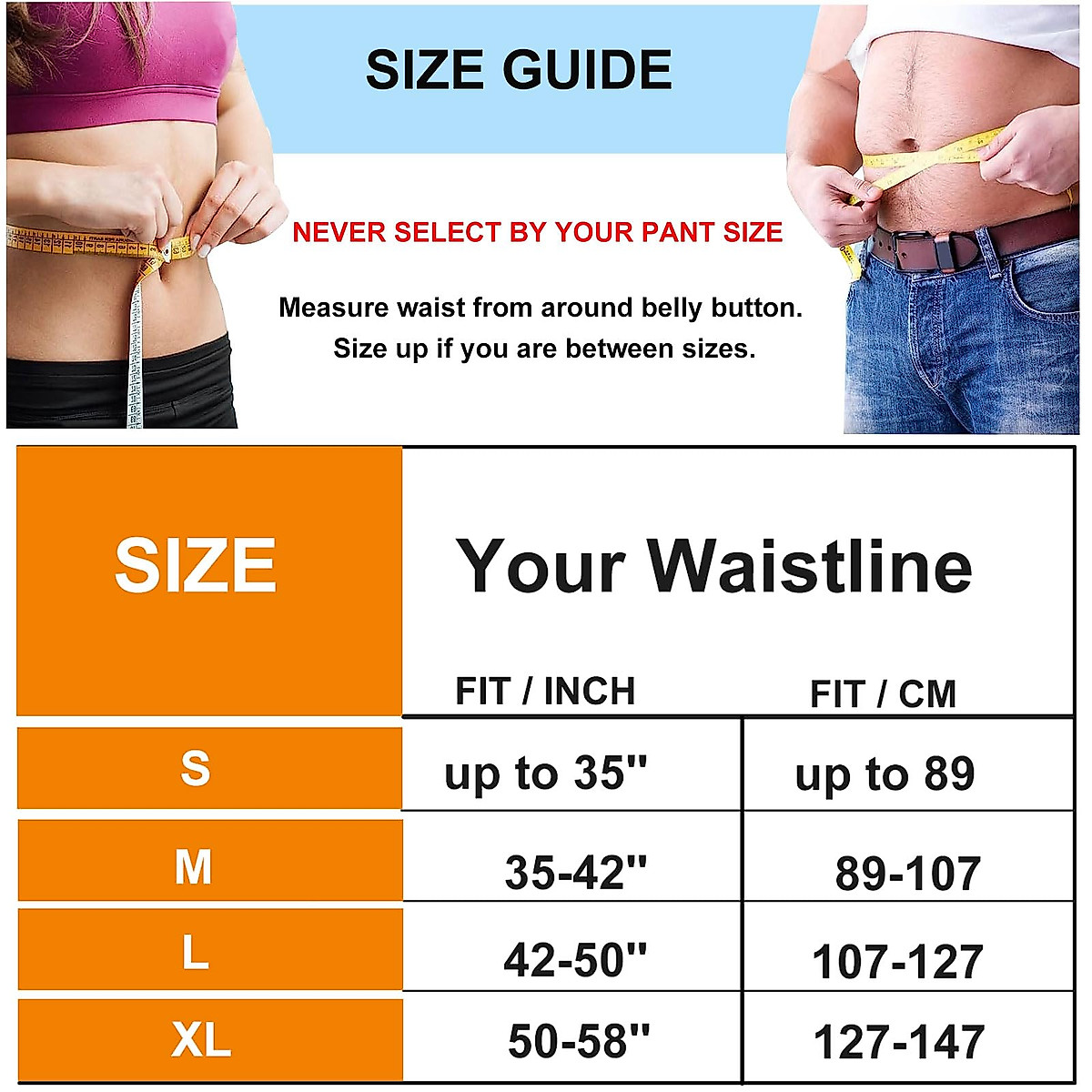 TESETON Plus Size Waist Trainer for Men Women, Waist Trimmer for Men Women, Sweat Belt Plus Size, Wraps for Belly Fat, Sauna Stomach Sweat Band Sport Fitness 01 Black XL