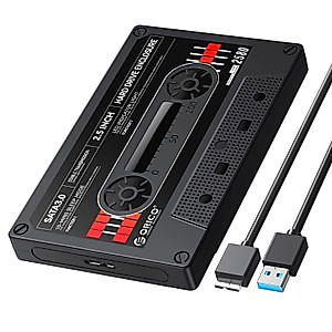 ORICO 2.5'' Hard Drive Enclosure SATA to USB3.0 DIY Sticker External HDD Enclosure for 7/9.5mm HDD SSD, Portable Hard Drive Case with UASP Max 6TB Compatible with Xbox, PS4, Samsung, WD, Seagate