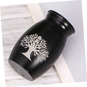 DECHOUS Stainless Steel Urn Pet Cinerary Urn Printed Cremation Urn Decent Pet Funeral Casket Commemorative Casket