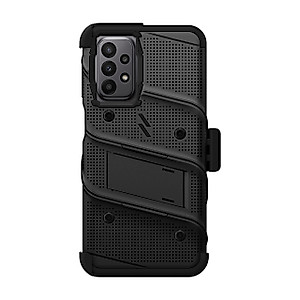 ZIZO Bolt Bundle for Galaxy A23 5G Case with Screen Protector Kickstand Holster Lanyard - Black