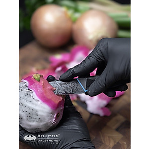 Dalstrong Knife Set-2pc-BATMAN™ DC Licensed SBS Edition-8" Chef Knife 3.75" Paring Knife-7Cr17MoV Steel-Giftable Black Titanium Kitchen Knife-DC Batman Set-G10 Handle-Sheath-Comic Figures