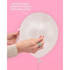 xo, Fetti Party Decorations Pearl Latex Balloons - 24 pk, 12" | Bachelorette Decorations, White and Clear Theme Birthday Party, Bridal Engagement Decor, Coquette Cute Supplies, Preppy Girl Baby Shower