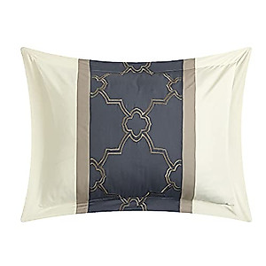 Chic Home CS2826-AN Camilia 16 Piece Bed in A Bag Comforter Set, Queen, Off- White