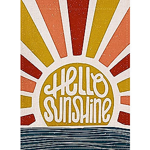 Summer Hello Sunshine Garden Flag 12.5×18 Inch Vertical Double Sided Yard Outdoor Decoration