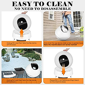 Automatic Cat Litter Box,APP Remote Control Self Cleaning Cat Litter Box,Health Tracking/57L Large Space/Safety Protection/Odor Removal/Easy to Maintain Smart Kitty Robot Litter Box for Multiple Cats