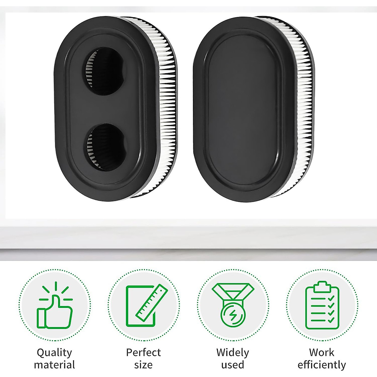 594106 Air Cleaner Cover and 798452 Air Filter Compatible with Briggs & Stratton 093J02, 09P700, 103M02, 104M02, 104M05