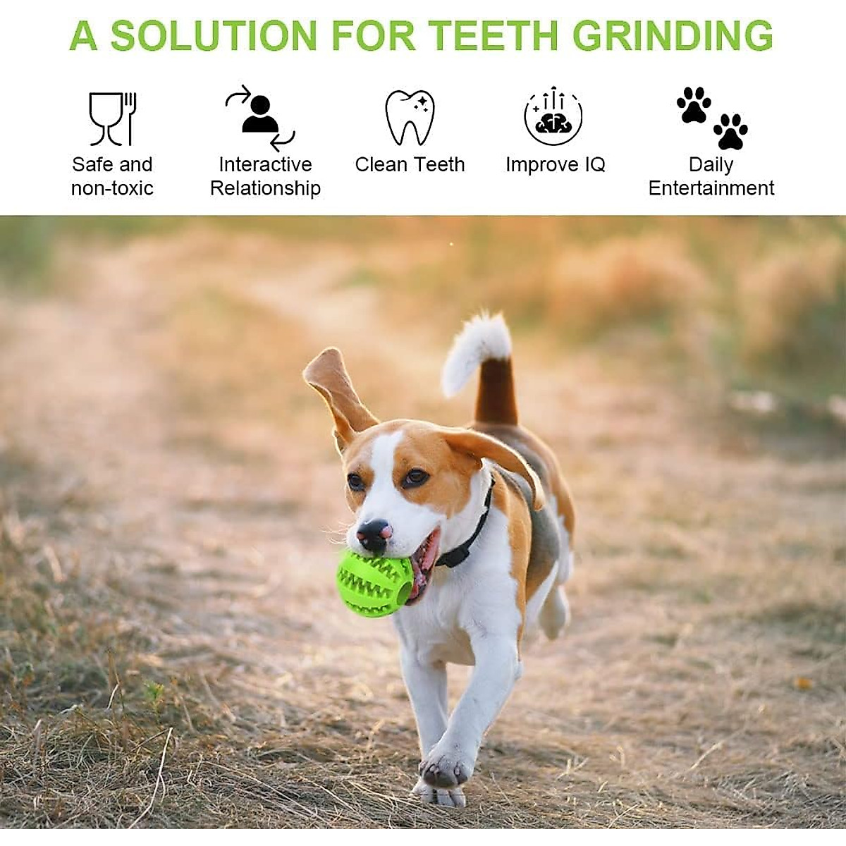 Jertoys Juguetes, Pelota para Perros Indestructible. Bola masticable resistente a las mordeduras con comedero en sus ranuras Ideal para la limpieza de dientes y entretemiento de sus mascotas (Blue)