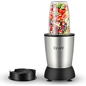 700W Smoothie Blender, OZAPZ Personal Blender for Shakes and Smoothies, Bullet Blender for Sports, Fruit Juice, Protein Drinks, Grinder, Fruit Mixer with Blending and Grinding Blades, 2 Portable Cups