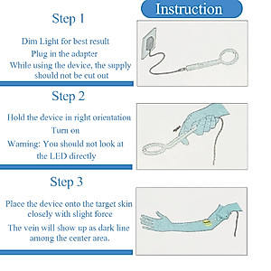Infrared Vein Finder Viewer - Handhold Adults Children Handy Efficiency Vein Locator, Vein Illumination Detector, On Various Skin