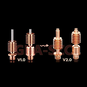 GBA-SZC Dragon Heatbreak Standard Flow V1.0 Heat Break Repair Parts/High Temperature for Dragon HOTEND V1.0.（SF V1.0）