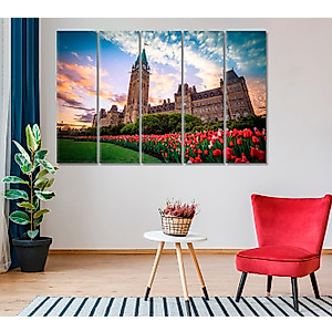 Parliament Building of Canada Canvas Print 3 Panels / 36x24 inches