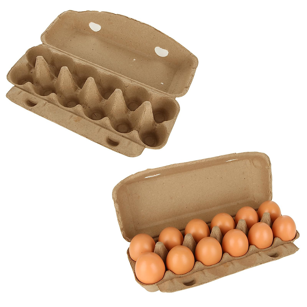 20 Pack Egg Cartons Egg Holder Countertop Paper Egg Cartons 2x6 Style Blank Natural Pulp Egg Cartons Holds Up to 12 Eggs, Sturdy Design Made from Recycled Cardboard
