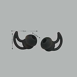 DAGIJIRD Headphone Ear Tips for Bose QC30/QC20/QC20i/SoundSport SIE2i IE2 IE3, 2 Pair M Earbuds Tips