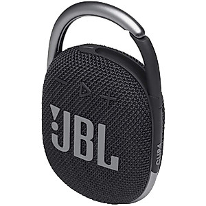 JBL Clip 4 Portable Bluetooth Wireless Speaker Bundle with divvi! Protective Hardshell Case - Black