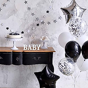 ANSOMO Baby Letters Small Table Sign Baby Shower Centerpiece Party Decorations White