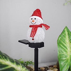KOSHSH Garden Solar Snowman Lights Outdoor Decorations Lighting Stake Lights for Home Outdoor Yard Lawn Christmas Holiday Winter Decor