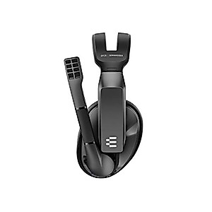 Sennheiser GSP 370 Over-Ear Wireless Gaming Headset, Low-Latency Bluetooth,Noise-Cancelling Mic, Flip-to-Mute, Audio Presets - PC, Mac, Windows, and PS4 Compatible - Black