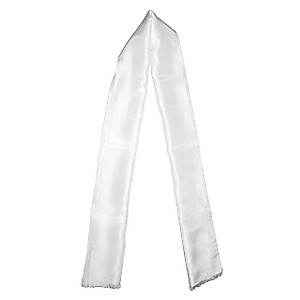 Royal Silk Dashing White Silk Aviator Scarf Pure 100% Silk – 8” x 60”