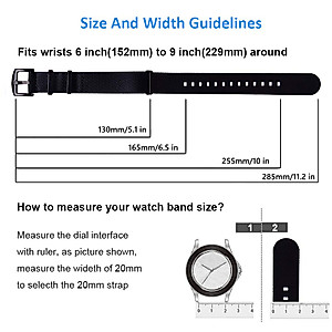 Ritche Christmas Gift Military Ballistic Nylon Watch Strap with Heavy Buckle 18mm 20mm 22mm Premium Nylon Watch Bands for Men Women, White Elephant Gifts, Stocking Stuffers for Men