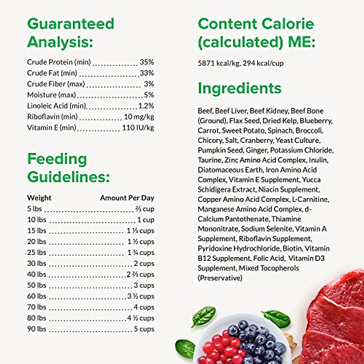 ULTIMATE PET NUTRITION Nutra Complete, 100% Freeze Dried Veterinarian Formulated Raw Dog Food with Antioxidants Prebiotics and Amino Acids, (Beef, 16 Ounce)