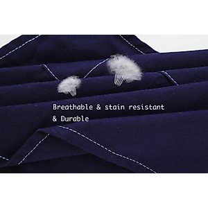 Adjustable Canvas Bib Apron With 3 Pockets Cooking Kitchen Artist Apron For Women Men (Blue)