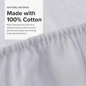 Frieling USA Brotform Round Bread Rising Basket and Liner, 8.5-Inch