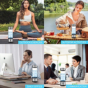 Upgrade Hydrogen Water Bottle Generator - Portable Rechargeable & Electrolysis with SPE/PEM Technology for Improve Water Quality, Hydrogen Bottle Machine for Home, Office, Travel, Drinking