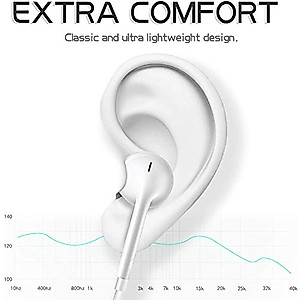 USB C Headphones HiFi Stereo USB Type C Earbuds in Ear Earphones Headset with Mic and Volume Control Compatible with Samsung Galaxy Google Pixel OnePlus 6T and More Type C Port Models