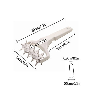 Meta-U Time-Saver Pizza Dough Roller Docker - Dough Blistering Killer - Buy One Get Three (Pizza Cutter and Pastry Scraper) - Gift Package