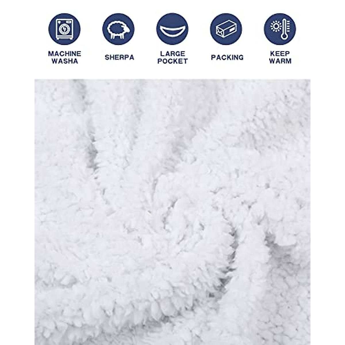 Oversized Wearable Blanket Hoodie,Unisex Sherpa Blanket, Super Soft Cozy Blanket Hoodie, Oversized Sweatshirt Size with Pocket for Adult Women Men