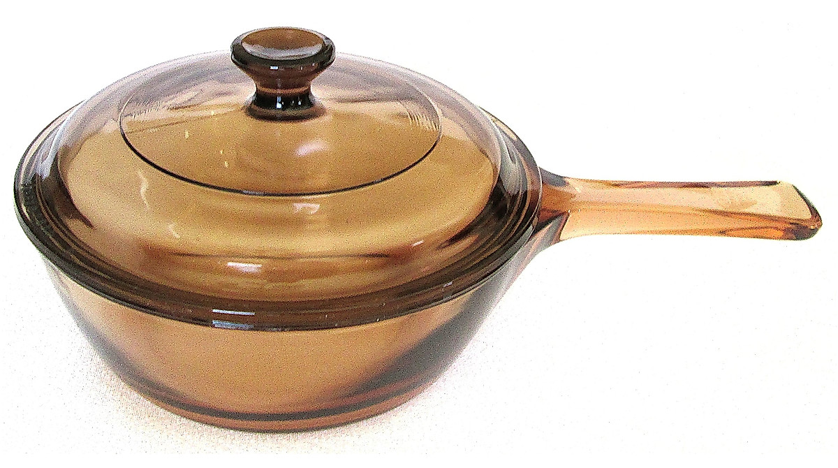 Corning Ware Vision Amber 0.5L Sauce Pan with Lid | Versatile Cookware