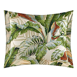 Tommy Bahama - California King Comforter Set, Cotton Sateen Bedding with Matching Shams & Bedskirt, Home Decor for All Seasons (Palmiers Green, California King)