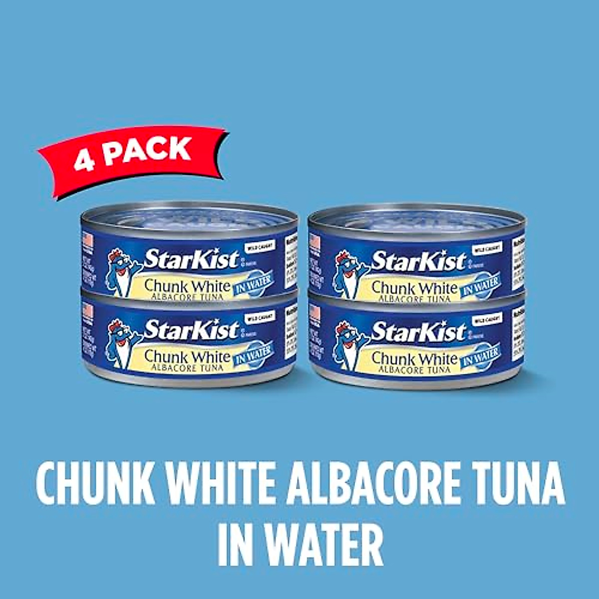StarKist Chunk White Tuna in Water 5 oz Can, 4 Count, Pack of 1
