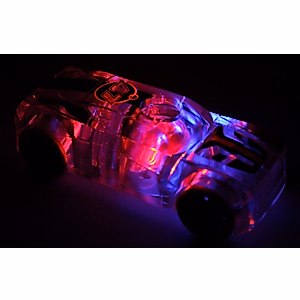 Marble Racers Light Up 1:43 Scale First Responder Car with Quick Shot Pull-Back Motor - Police Unit