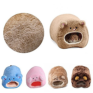 Julyshop Blue Plush Hammock Bed House Toys for Ferret Rat Hamster Squirrel Parrot Hanging