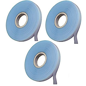 Clear Tie Tape 300 FEET x 1/2" Each Roll/Translucent Stretch Plant Ribbon Garden Vinyl - 3 Pack