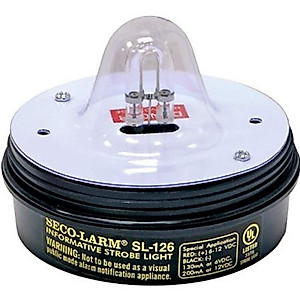 Seco-Larm SL-126Q/R Red Strobe Light (Set of 2); For 6- to 12-Volt use; For Iinformative" General Signaling Requirements; Incorrect Polarity Cannot Damage Circuit or Draw Current