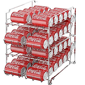 SimpleHouseware Dual Row Front Loading Can Dispenser, Chrome