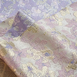 XMTXZYM 2 Meter Yarn Dyed Jacquard Fabric Women's Spring Autumn Dress Decorative Sewing Fabric