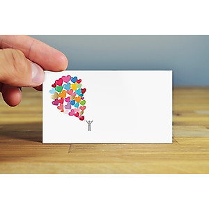 Stonehosue Collection | Beautiful Birthday Colorful Hearts Table Tent | Generic Place Cards | Whimsical Name Cards | 25 Count (Colorful Hearts)