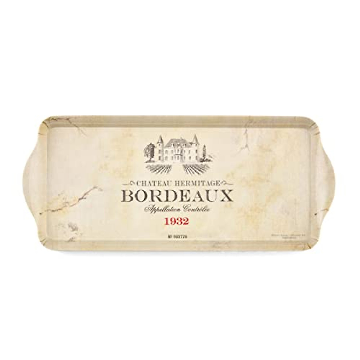 Pimpernel Vin de France Collection Sandwich Tray | Serving Platter | Crudité and Appetizer Tray for Indoor and Outdoor use | Made of Melamine | Measures 15.1" x 6.5" | Dishwasher Safe