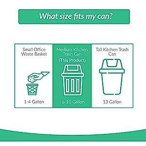 Reli. Compostable 6-8 Gallon Trash Bags | 100 Count | ASTM D6400 | Green | Eco-Friendly | For Compost